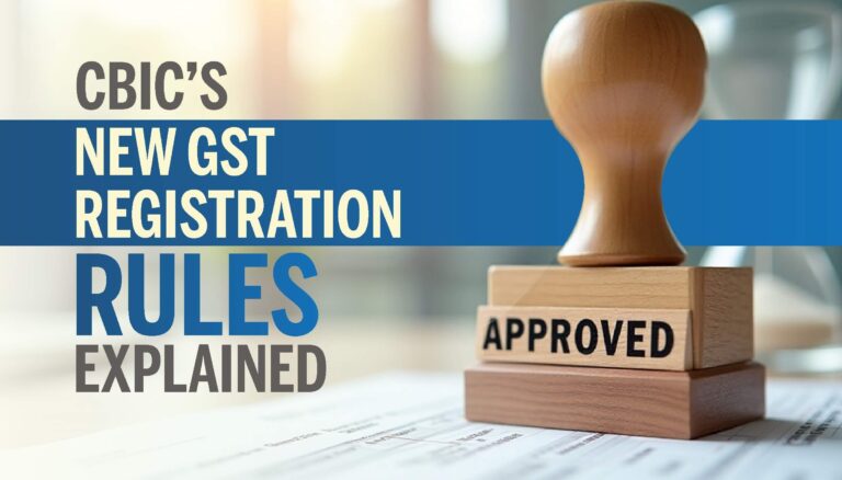 CBIC’s New GST Registration Rules Explained